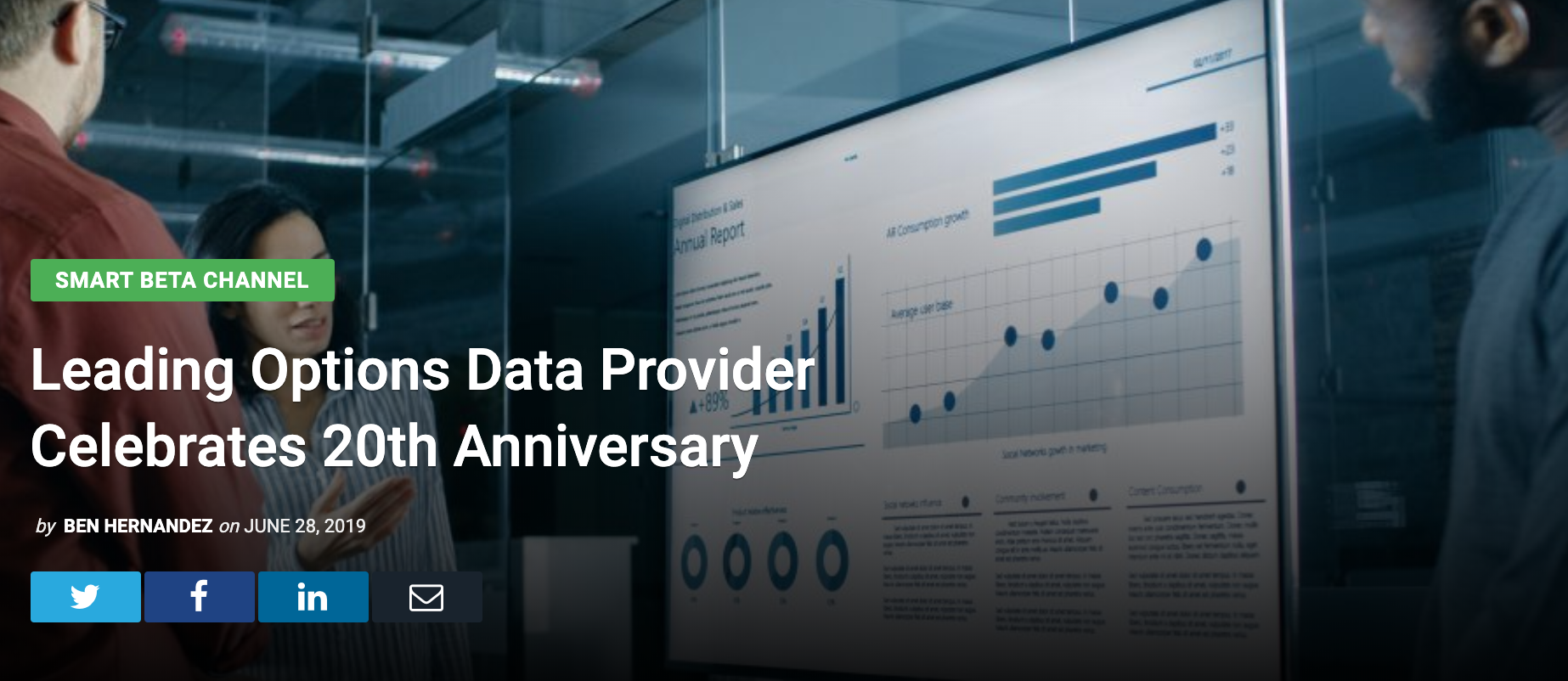 Leading Options Data Provider Celebrates 20th Anniversary - OptionMetrics