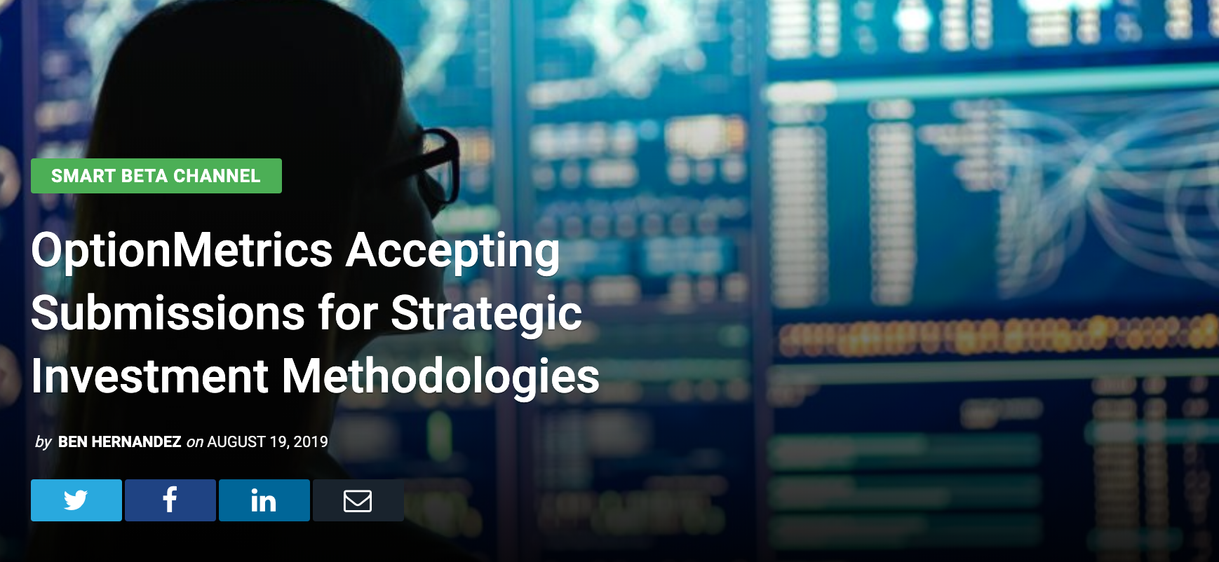 OptionMetrics Accepting Submissions for Strategic Investment ...